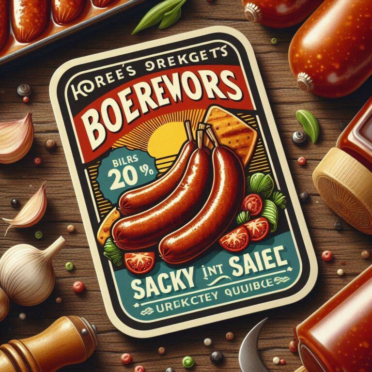 Sticky BBQ Boerewors Labels - Limpopo Frozen